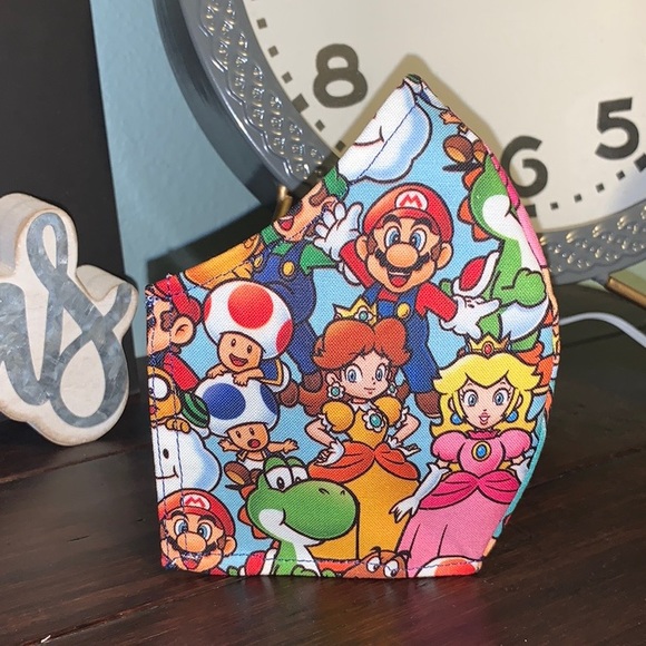 Accessories | Nintendo Mario Friends Print Face Mask | Poshmark